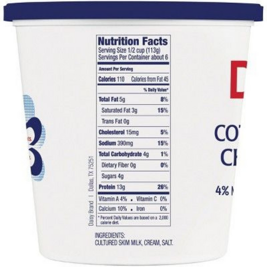 Daisy 4% Cottage Cheese 454gr – Premier Foods Vietnam